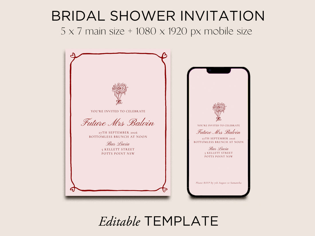 Beloved Hens Party Invite | Editable Template | Vorfreude Stationery